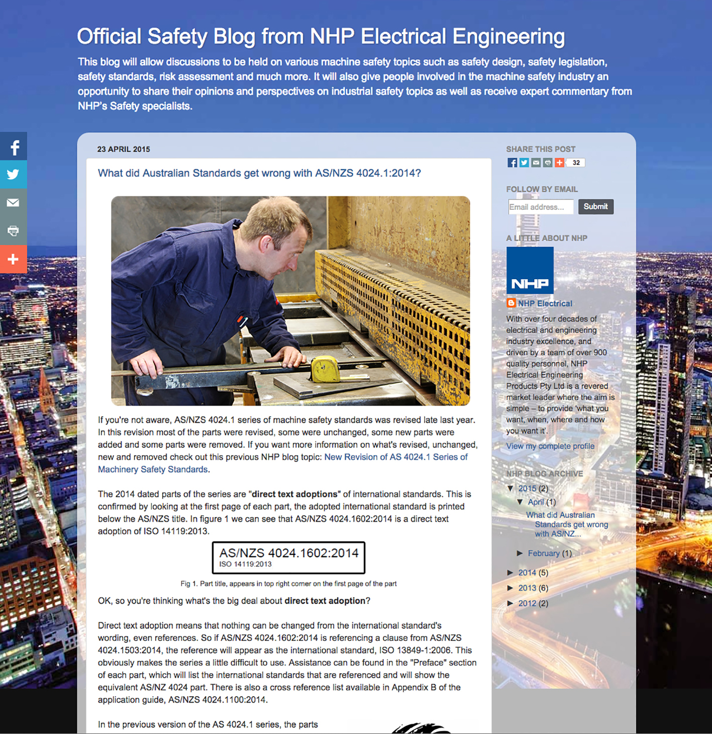 Safety blogs discuss machine safety – Australian Manufacturing News